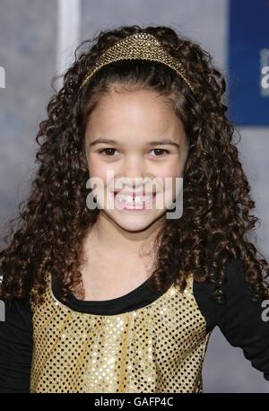 Madison Pettis arrives at the premiere for new film Hannah Montana and ...