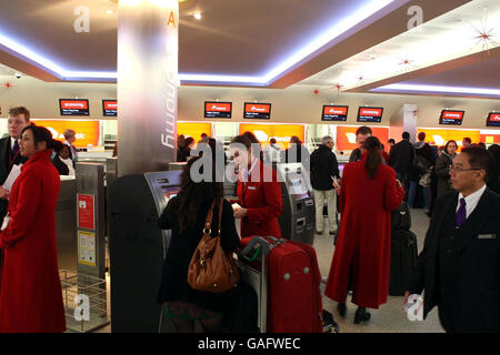 The new Virgin Atlantic check-in area which was opened by The Spice ...