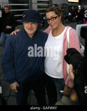 Boxer Ricky Hatton with his girlfriend Jennifer Dooley and his MBE that ...