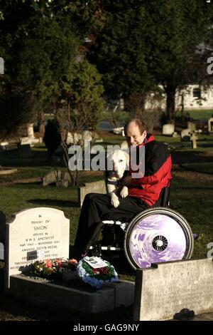 Yellow labrador Endal, a guide dog who was awarded the first ever ...