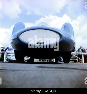Donald Campbell's new 'Bluebird' car at Goodwood, two months before his ...