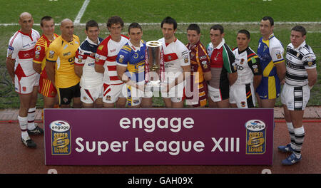 Hull KR's Michael Veller (right) and St Helens' Paul Sculthorpe during ...