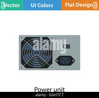 Power Unit Icon. Flat Color Ladder Design. Vector Illustration Stock ...