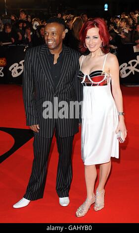 Carrie and David Grant at the Brit Awards 2008 London Stock Photo - Alamy