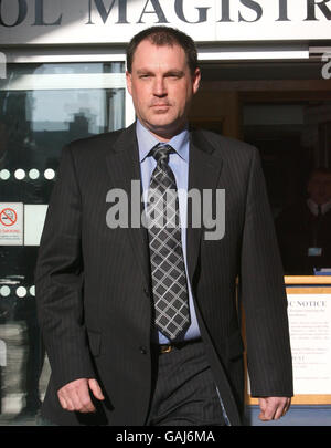 Pc Andrew Massingham leaves Liverpool Magistrates Court where he and ...