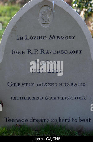 The headstone of legendary DJ John Peel recently erected and engraved ...