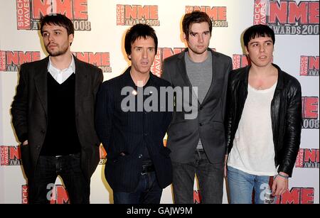 Ryan Jarman, Ross Jarman and Gary Jarman of The Cribs attending the NME ...