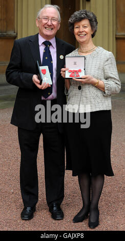 Joyce Smith at Buckingham Palace, after collecting her MBE from the ...