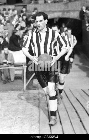 Joe Harvey the Newcastle United football captain heading home by train ...