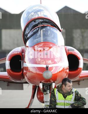 STANDALONE Photo. Red Arrows pilot Flight Lieutenant Mike Ling (Red 3 ...
