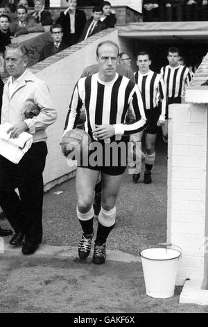 Newcastle United captain Jim Iley leads his team out before the match ...