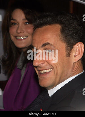 Nicolas Sarkozy And Carla Bruni Sarkozy leaving the Elysee Palace in ...