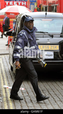 A new Westminster Council civil enforcement officer on patrol along the ...