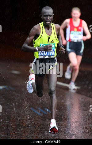Kenya's Emmanuel Mutai in action during the Men's Elite Flora London ...