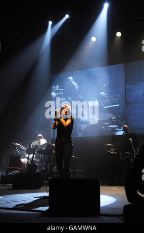 Portishead in concert - London. Portishead, fronted by lead singer Beth ...