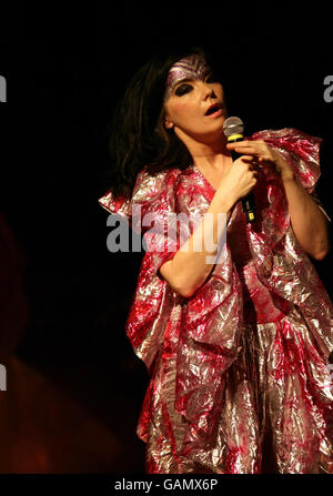 Bjork on stage in concert at Irvine Beach Music Festival, in Irvine, in ...