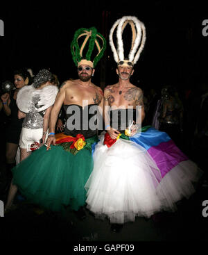 Life Ball - Vienna. Costume contest contestants arriving for the Life ...