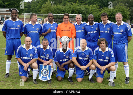 Chelsea Old Boys team group (Back Row L-R) Kerry Dixon, Peter Bonetti ...