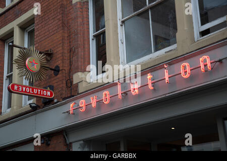 Revolution Bar Sign; Nottingham; England; UK Stock Photo - Alamy