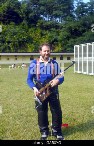 Great Britain's Malcolm Cooper, who won gold in the small bore rifle ...
