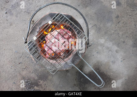 Brazier with hot charcoals Stock Photo - Alamy