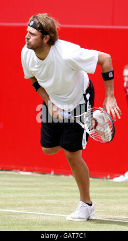 USA's Mardy Fish in action against Germany's Florian Mayer Stock Photo ...