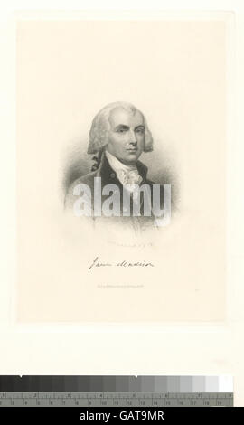 Portrait of James Madison, the 4th President of the United States. The ...