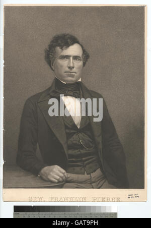 General Franklin Pierce, the 14th President of the United States, shown ...