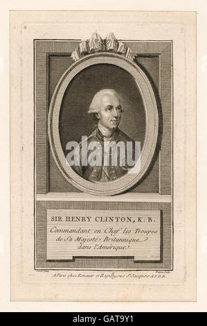 A portrait of Sir Henry Clinton, a British Army officer who played a ...