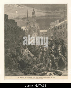 This famous engraving by Paul Revere depicts the Boston Massacre of ...