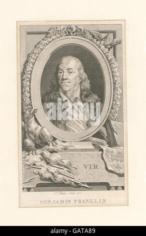 A portrait of Benjamin Franklin, one of America's Founding Fathers ...