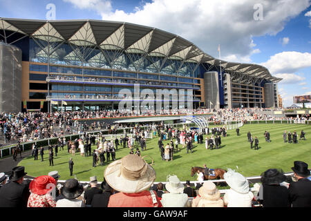 A general view of the parade ring on day four of Royal Ascot at Ascot ...
