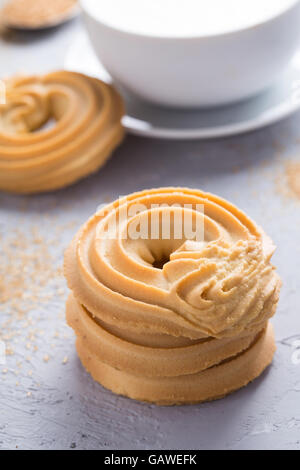 Dutch cookies with coffee Stock Photo - Alamy