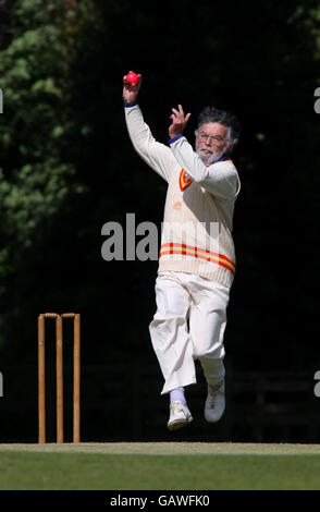 Test Match Special commentator Bill Frindall during a charity match ...