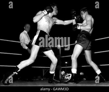British featherweight boxing champion Terry Spinks, right, and his ...