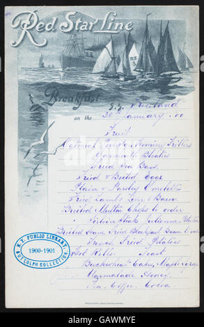 The breakfast held by the Red Star Line was served en route aboard the ...