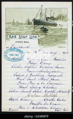 A dinner event hosted aboard the Red Star Line’s S.S. Southwark, en ...