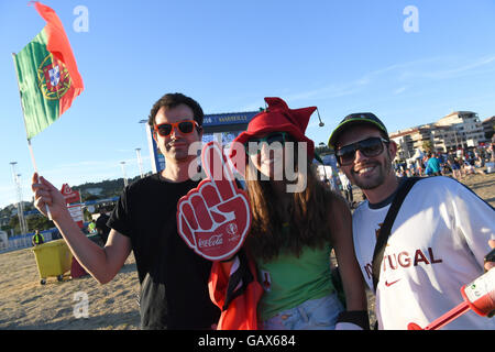 Wales supporters at the UEFA Euro 2016 semi final , Portugal v Wales ...