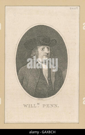 Portrait of William Penn (1644-1718) English Quaker and founder of ...