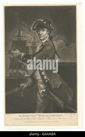 Richard Lord Howe was a prominent British naval officer during the 18th ...