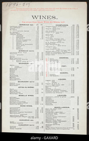 The 'Bill of Fare' refers to the menu or dining options at the Colombo ...