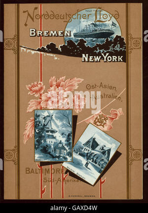 DINNER (held by) NORDDEUTSCHER LLOYD -BREMEN (at) EN ROUTE - SS LAHN ...