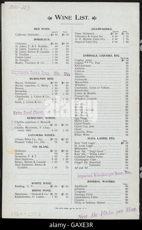 This Bill of Fare details the lunch menu at a cafeteria located on ...