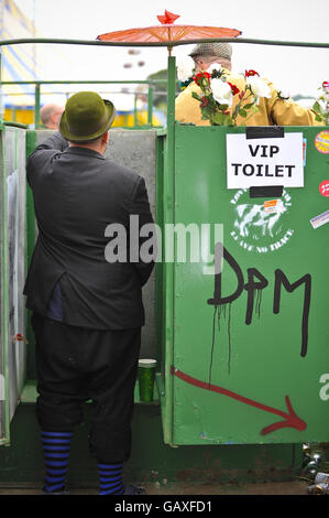 Glastonbury Festival toilet 2008 Stock Photo - Alamy