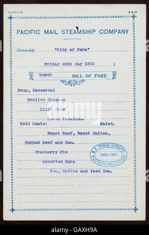 This lunch event was held aboard the S.S. Coptic, a ship operated by ...