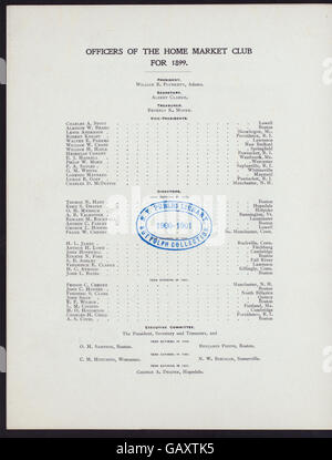 A formal dinner hosted by the Home Market Club at Mechanic's Building ...
