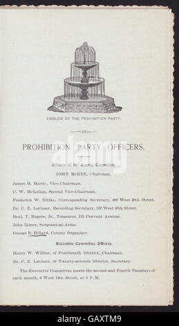 The banquet hosted by the Prohibitionists of Greater New York at Grand ...