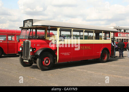 A preserved London Transport AEC Renown single deck bus takes part in ...