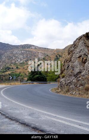 Mountain road on the island of Crete Stock Photo - Alamy