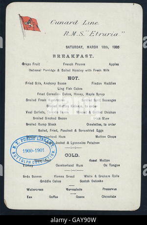 This image features a breakfast event held aboard the SS Gaelic, a ship ...